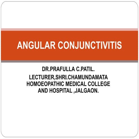 Angular conjunctivitis | PPTX