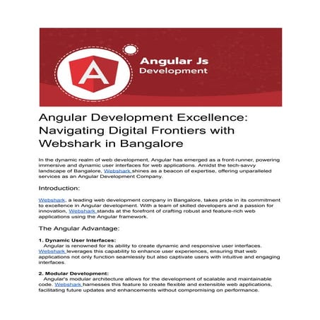 Angular Development Company Bangalorepdf