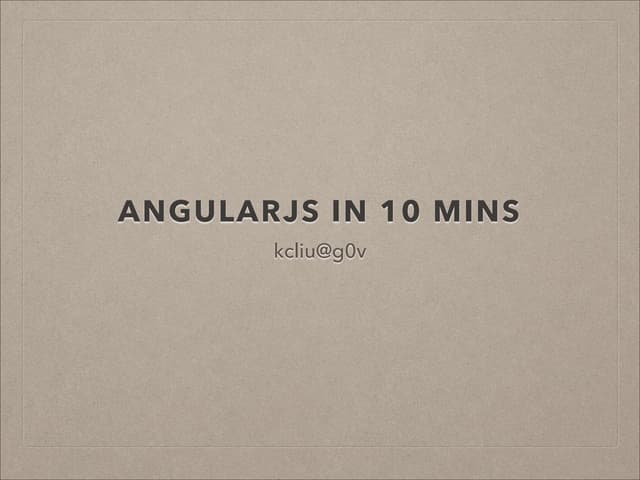 A Brief Introduction To Angularjs Pdf Web Development Internet