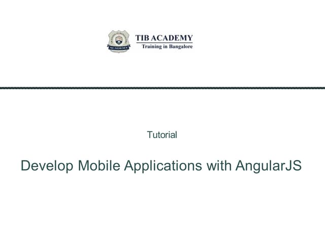 Angularjs Tutorial For Beginners Ppt