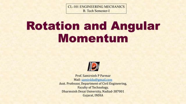 Linear and angular momentum | PPTX