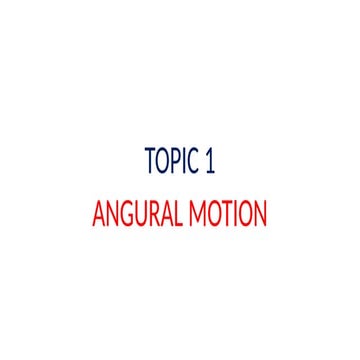 Angular Circular Motion By Mr Lamek Pptx