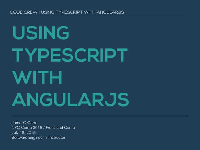 Using Typescript With Angular Ppt 1388
