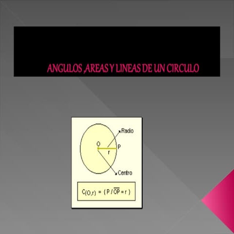 Areas,lineas y angulos del circulo | PPTX