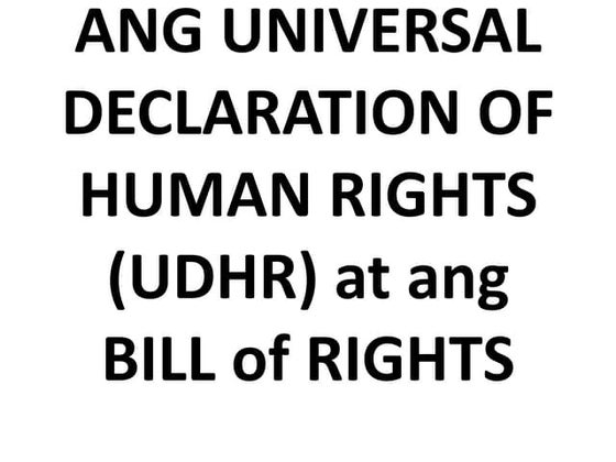 Universal Declaration of Human Rights | PPT