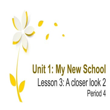 Unit 1 - English 6 | PDF