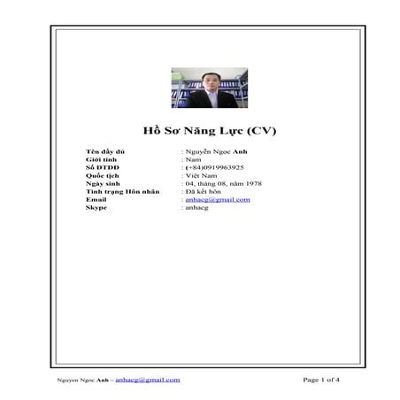 Translator Interpretor Anh cv vietnamese 2Feb2015 | DOC