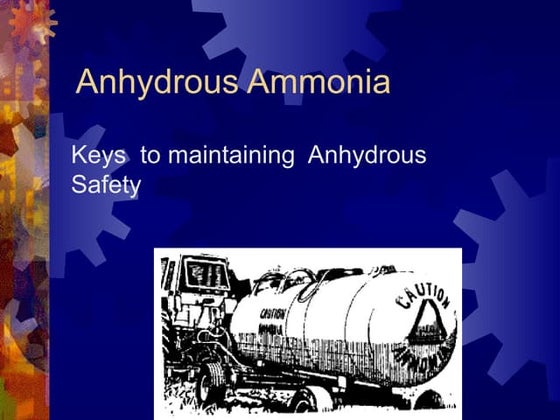 Ammonia use's & safety | PPT