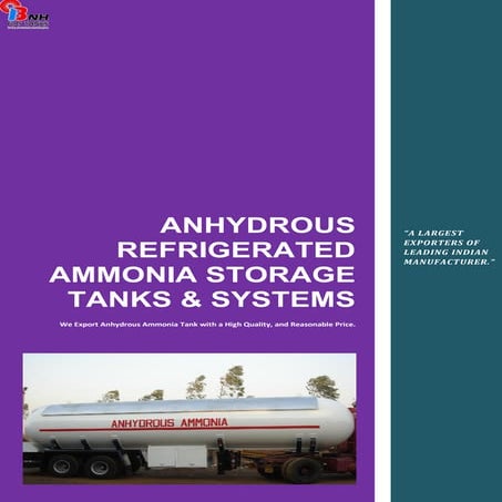 Large scale ammonia storage and handling
