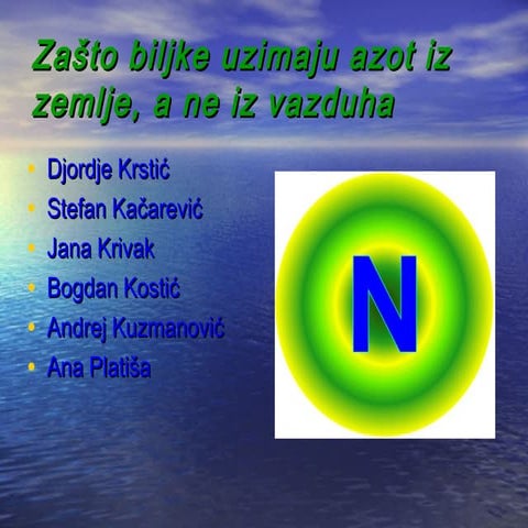 biljke i azot | PPT
