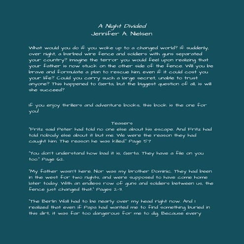 A Night Divided | PDF