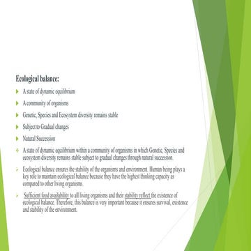Ecological Balance | PPTX