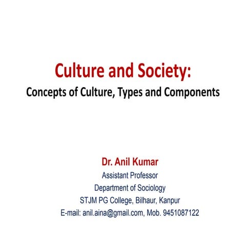 Sociology: culture | PPTX