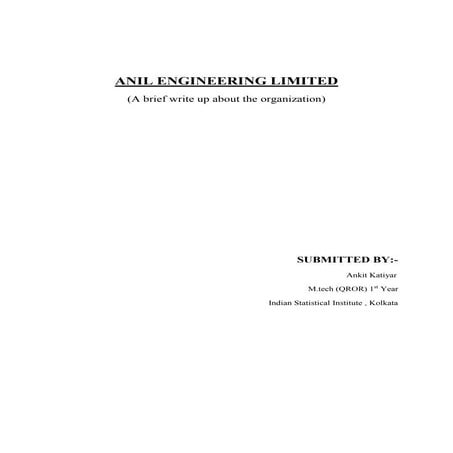 Anil engineering limited | PDF