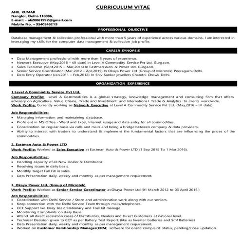 Anil kumar resume | PDF
