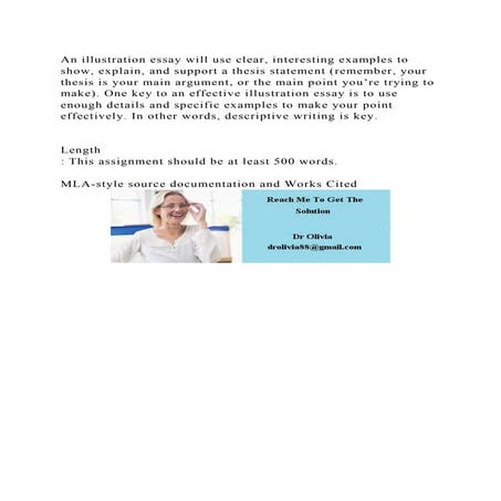 An illustration essay will use clear, interesting examples to show, .docx