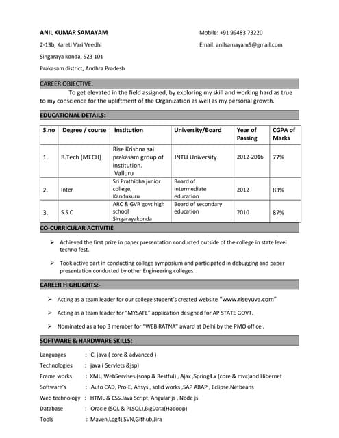 RESUME NEW | DOC | Careers