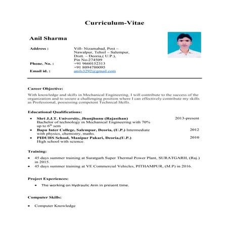 Anil sharma resume | PDF