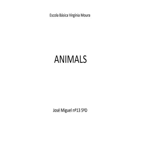 Let’s learn the animals! | PPTX