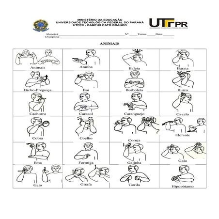 Animais em libras | DOC