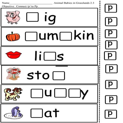 Reading- Unit 2- Animal Babies in Grasslands Missing P | PDF