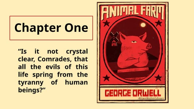 Chapter 1 - language techniques in Animal Farm - George Orwell | PPTX
