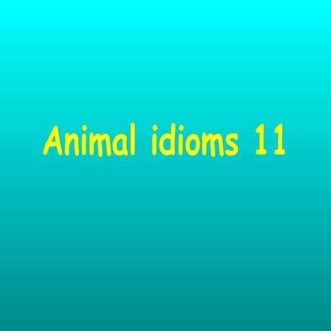 Animal Idioms 6 | PPT