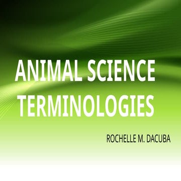 ANIMAL-SCIENCE-WEEK-2 terminologies in animal science | PPTX