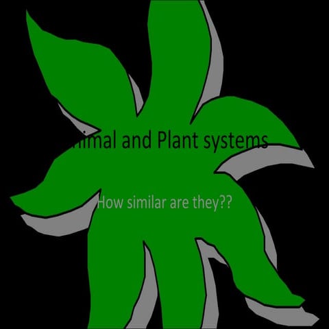 Animal and plant systems | PPT | Biological Sciences | Science