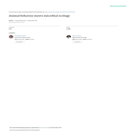 Animal_behavior_meets_microbial_ecology.pdf | Biological Sciences | Science