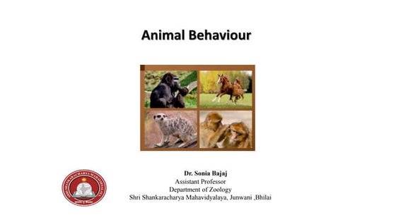 animal behaviours and its types with examples | PPTX
