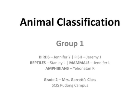 Animal Classification (Grade 5) | PPTX | Reptiles | Pets