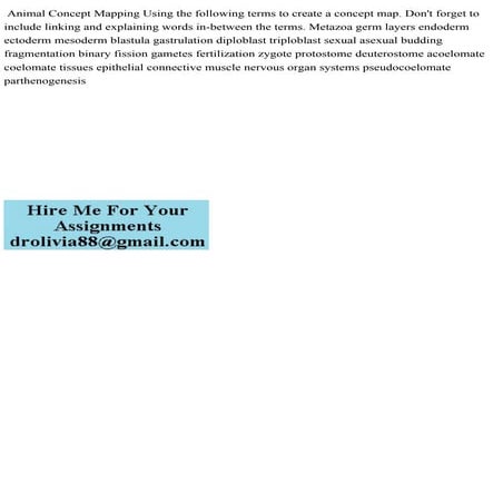 Animal Concept Mapping Using the following terms to create a concept .pdf