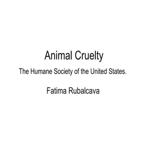 Animal cruelty | PPT