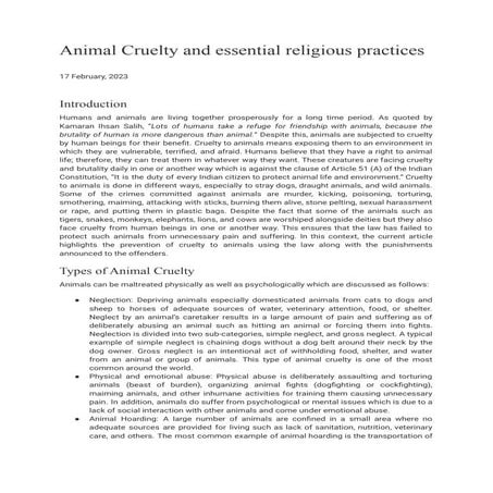 Animal Cruelty and essential religious practices.pdf
