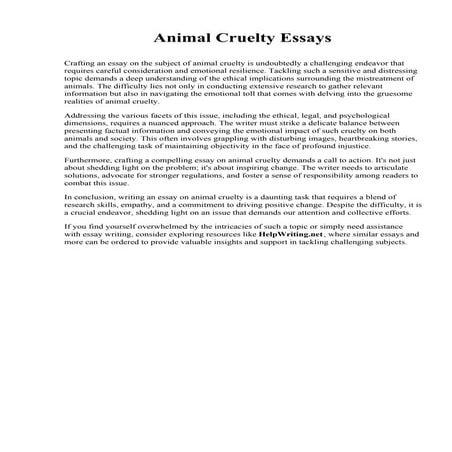 Animal Cruelty Essays.pdf
