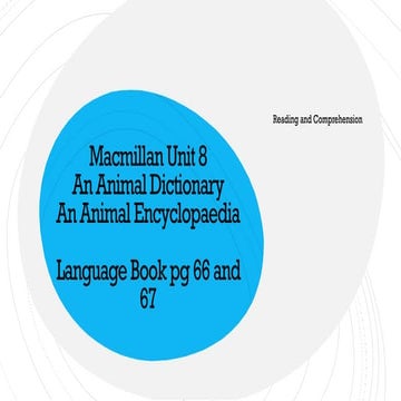 Animal Dictionary Encyclopaedia Power Point | PPTX