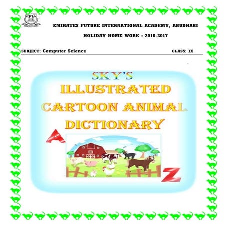 Animal Dictionary (By Keerthana) | PDF