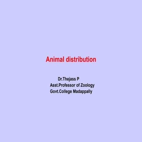 Animal distribution | PPT