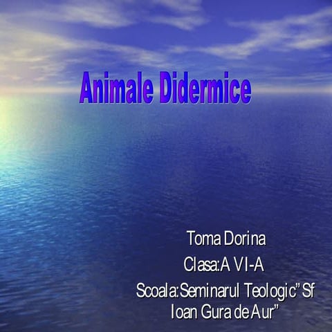 Animale didermice | PPT