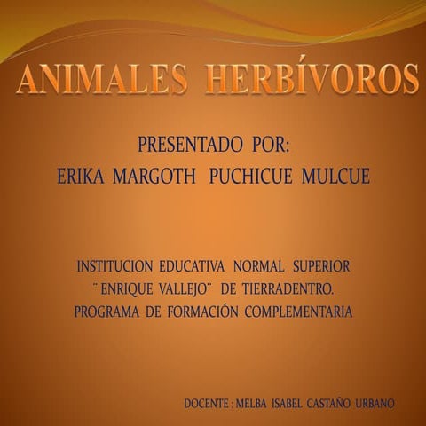Animales herbívoros | PPTX