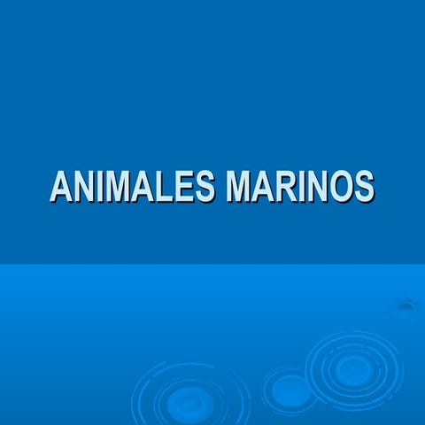 Animales marinos | PPT