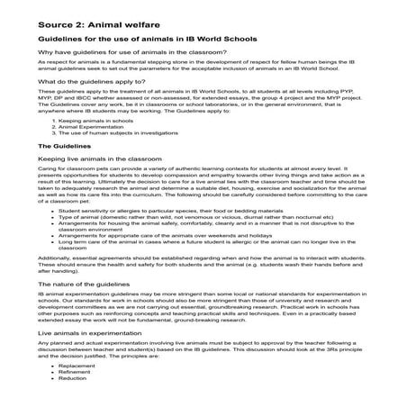 Animal experimentation policy | PDF