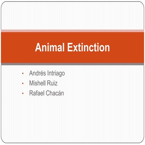 Animal extinction | PPT