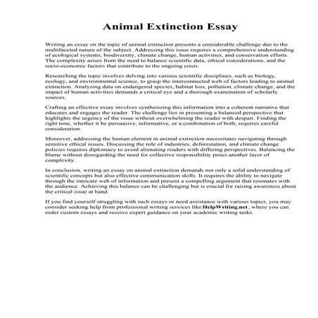 Animal Extinction Essay.pdf