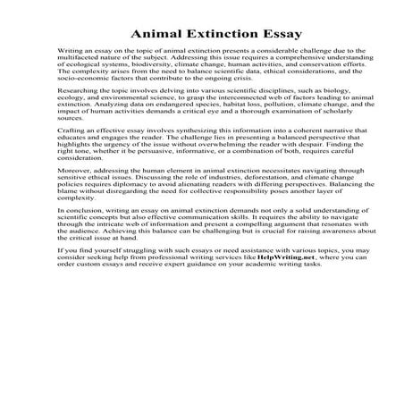 Animal Extinction Essay.pdf