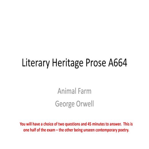 Animal farm the exam question | PPTX