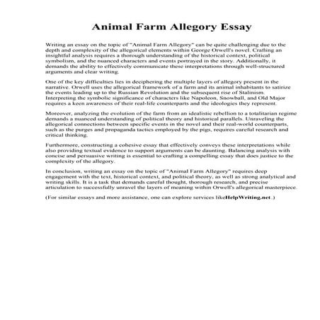 Animal Farm Allegory Essay.pdf