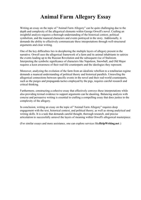 Napoleon Animal Farm Essay | PDF