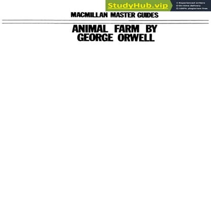 Animal Farm By George Orwell | PDF